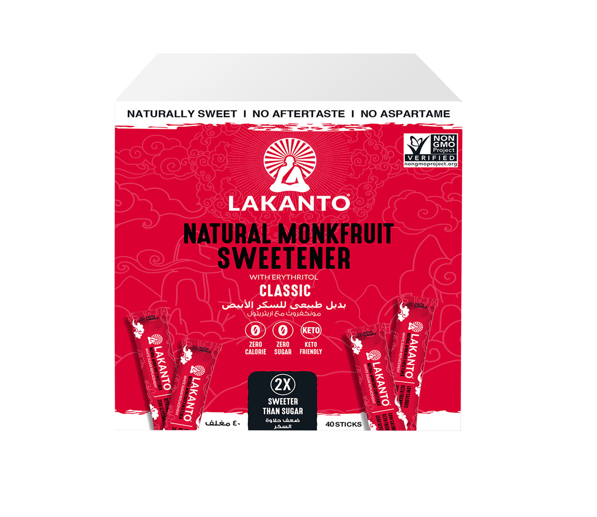 Classic Monkfruit 2:1 Sweetener Sticks — LAKANTO MIDDLE EAST
